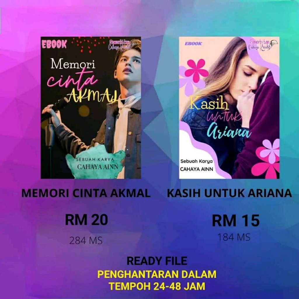 CAHAYA AINN - MEMORI CINTA AKMAL , KASIH UNTUK ARIANA (READY FILE) | Shopee Malaysia
