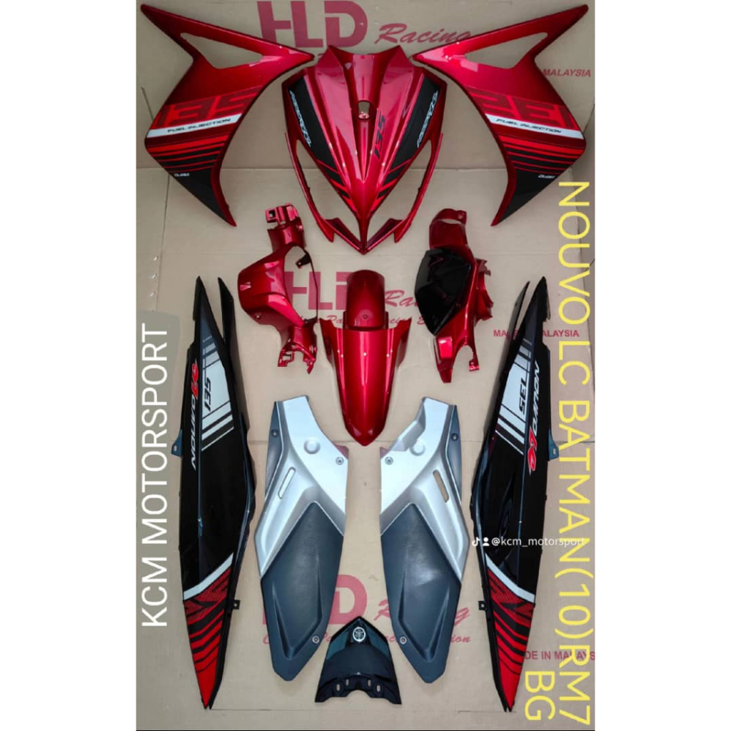 HLD COVER SET YAMAHA NOUVO LC BATMAN/PURBA SIAP PASANG STICKER | Shopee ...
