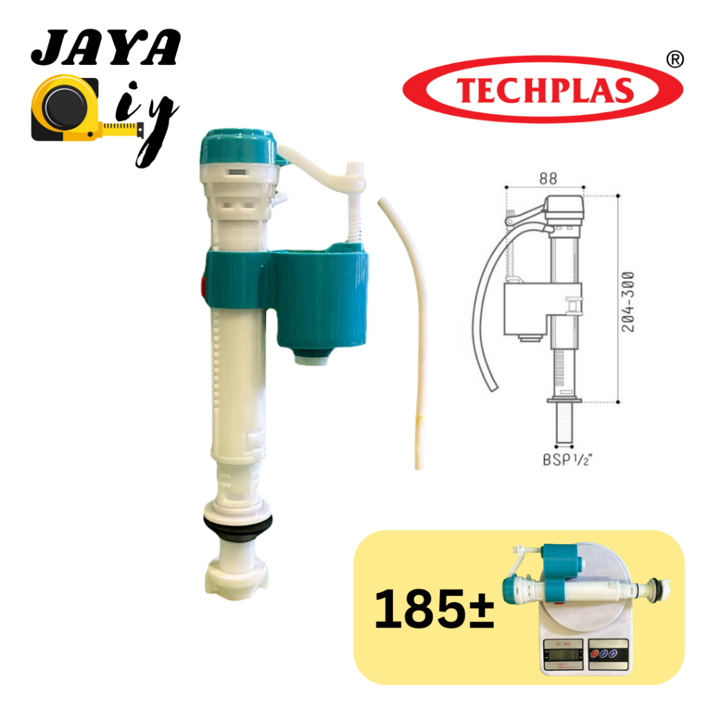 Techplas Adjustable Bottom Inlet / Toilet Compact Toilet Tank Inlet ...