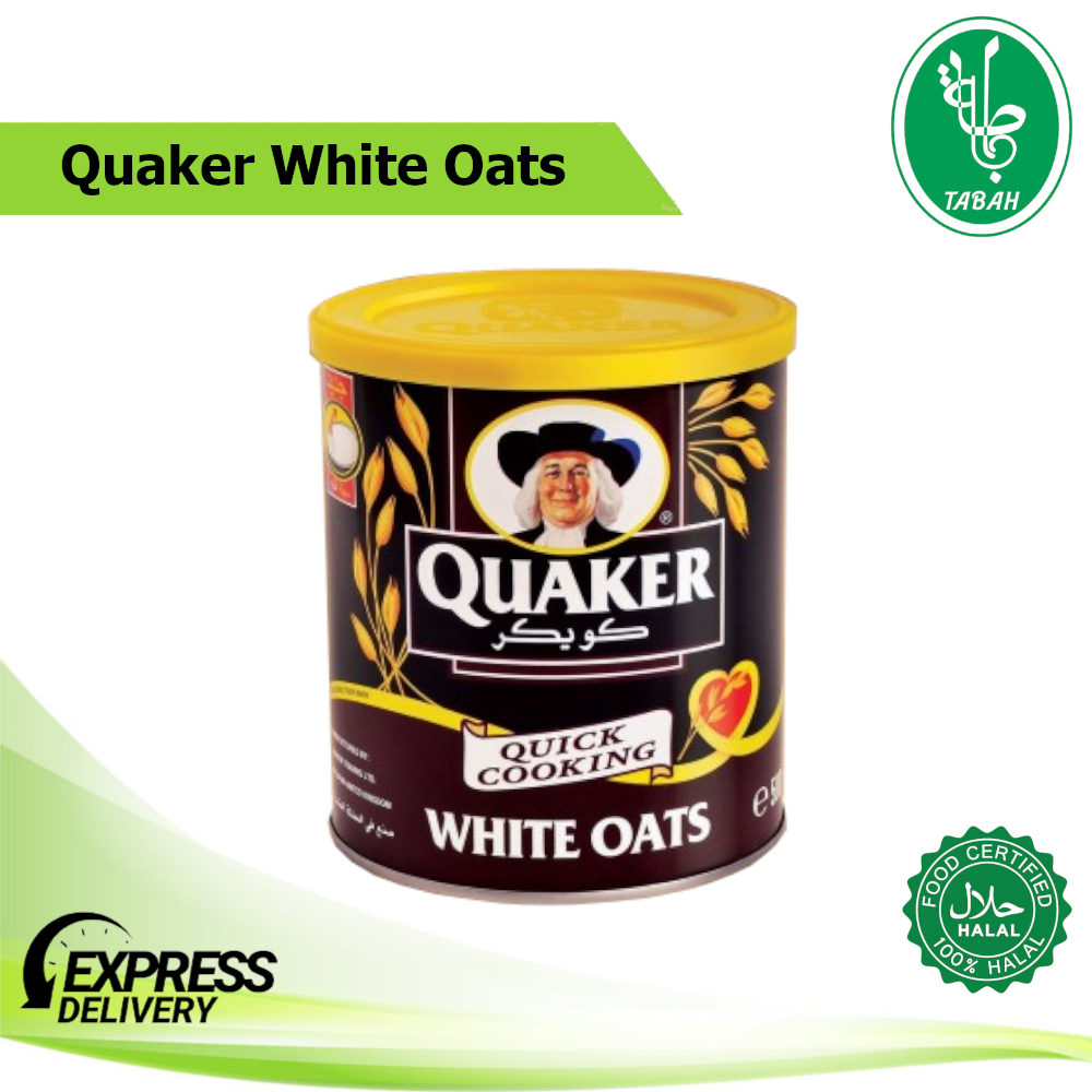 QUAKER WHITE OATS/OAT PUTIH/IMPORTED FROM SAUDI ARABIA/500G | Shopee ...
