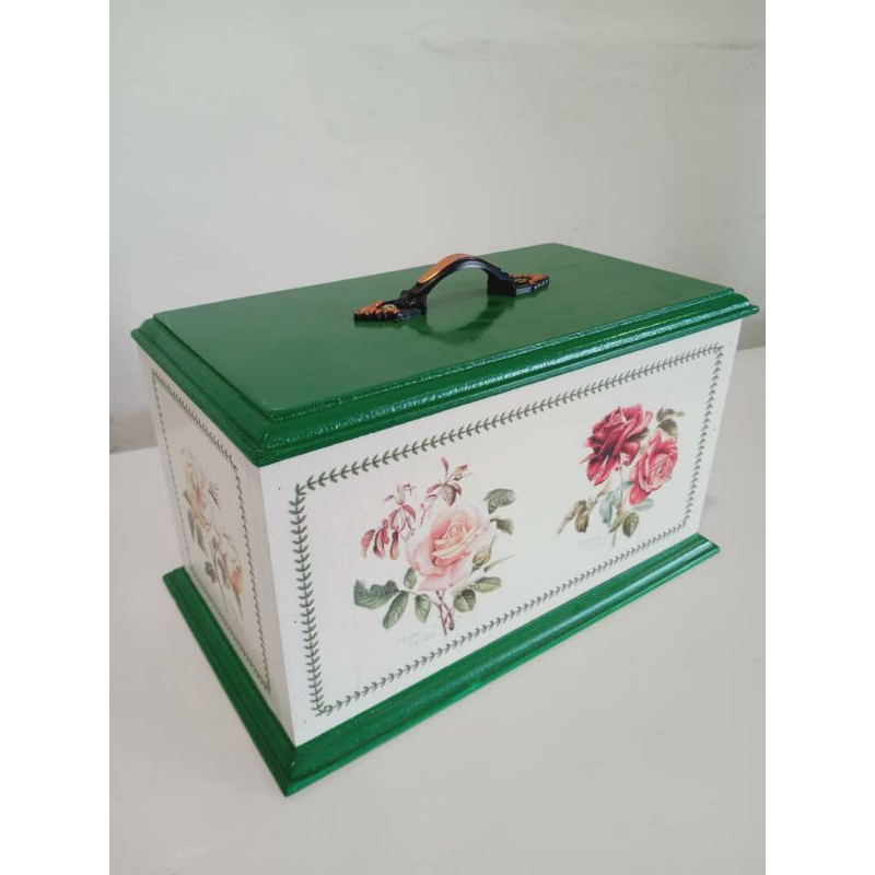 BEKAS ROTI CORAK BUNGA (MATERIAL KAYU) | Shopee Malaysia