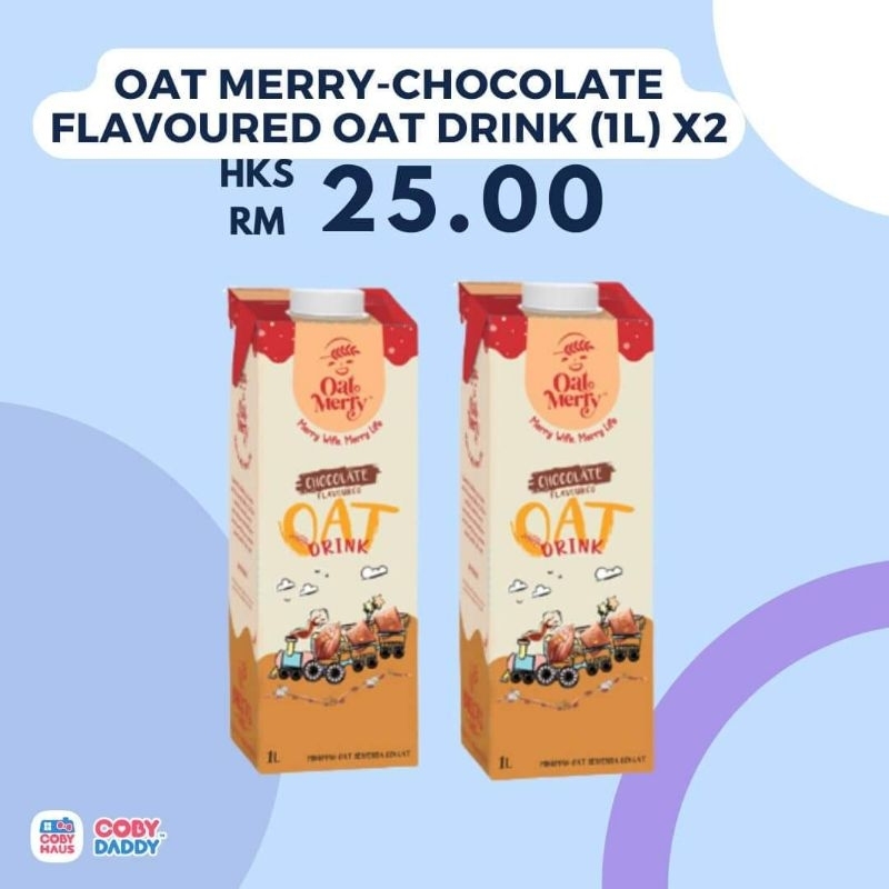 BMS Oat Merry Chocolate or Oat Flavoured Oat Drink 1L | Shopee Malaysia