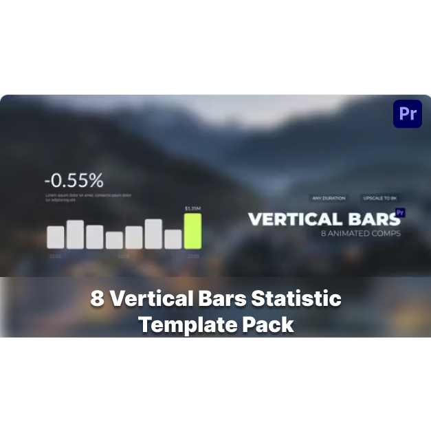 [Adobe Premiere Pro][ADD ON]8 Vertical Bars Statistics Infographics ...