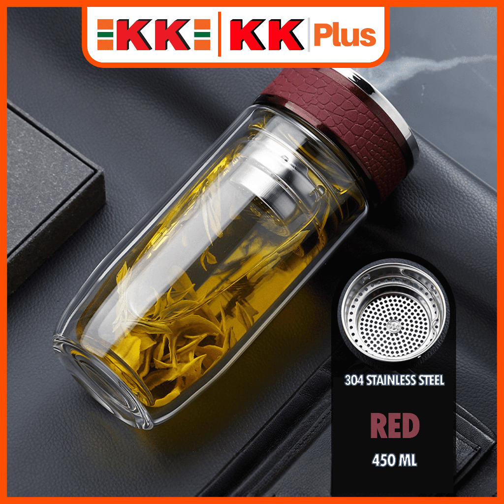 Double Crystal Glass Separation Cup with Tea Filter Bottle Tempered ...