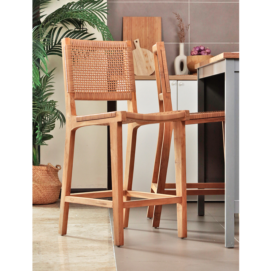 Kerusi Bar Tinggi Rotan ALLVARIGG Rattan Counter Stool 65cm Seating ...