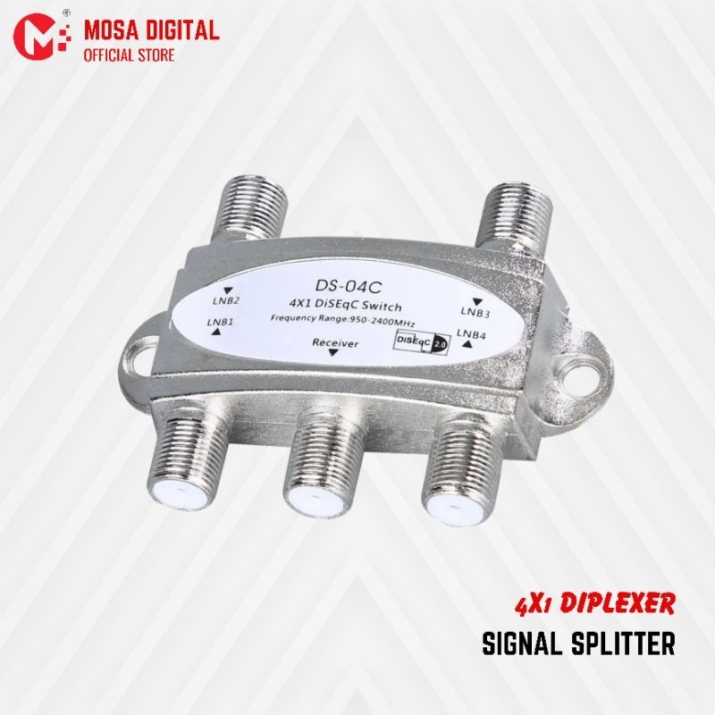 MOSA Diplexer DiSeqC Switch 4x1 DS-04C Satellite Dish Receiver LNB ...