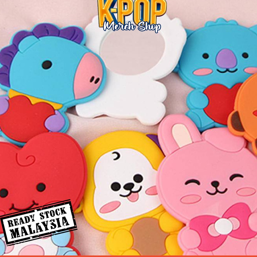 1 BTS BT21 Tinytan Bangtan OT7 Kpop Merch Mini Hand Pocket Makeup ...