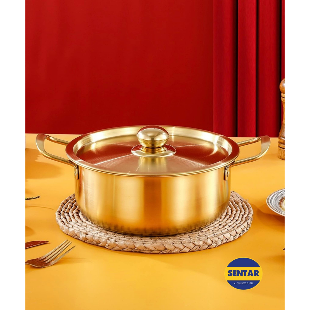 100% Ready Stock Stainless Steel Soup Golden Pot Noodle Golden Pot ...