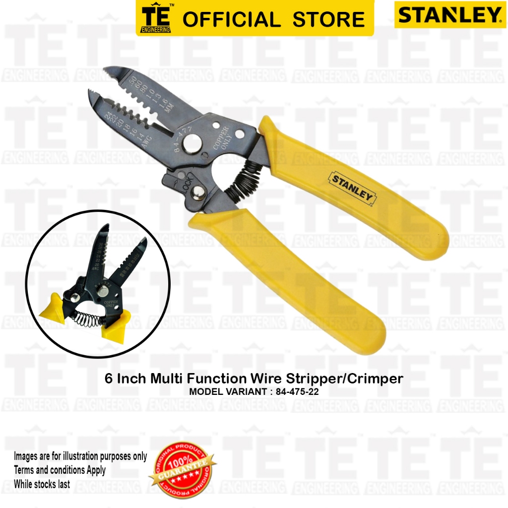 STANLEY 6 Inch Wire Stripper/Crimper (MODEL VARIANT : 84-475-22 ...