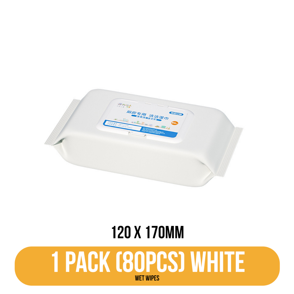 Realeos 80pcs Kitchen Wet Cleaning Wipes Strong Kitchen Wipes ...