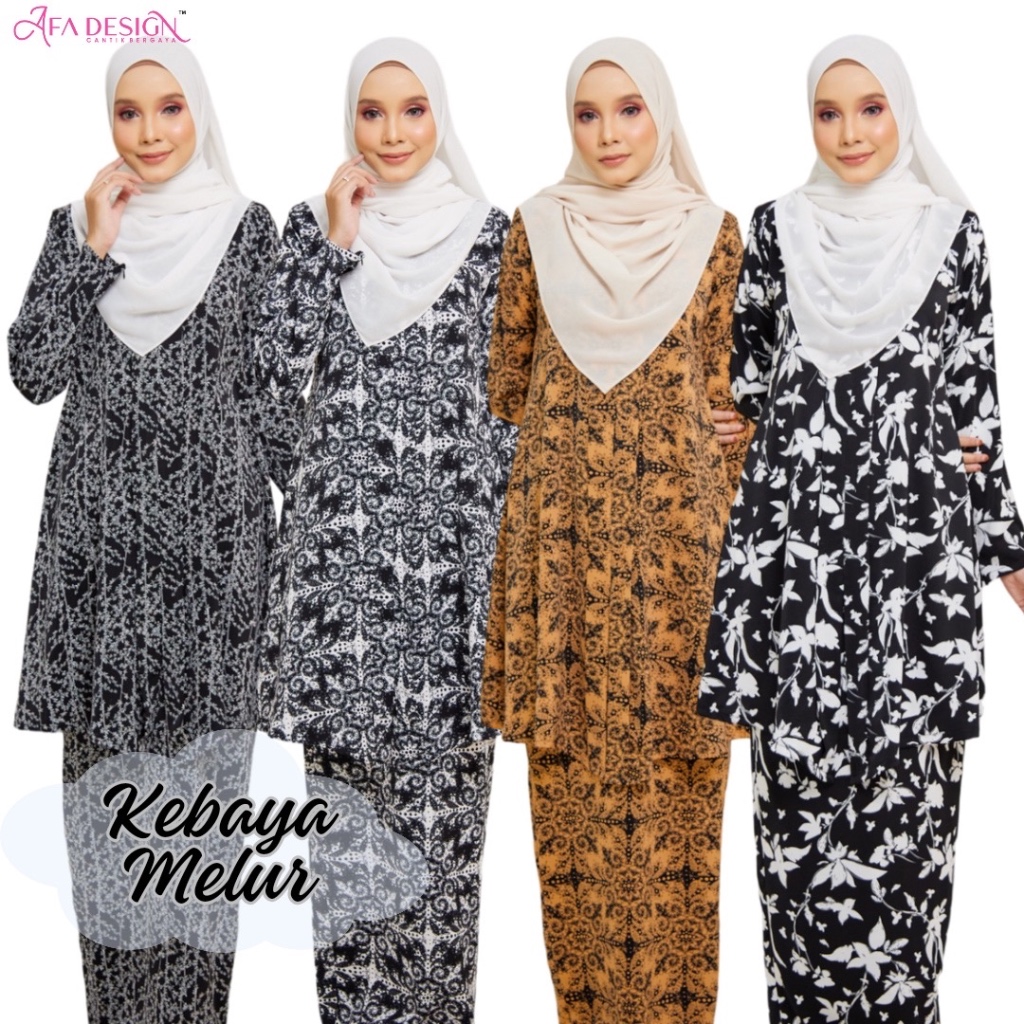 BAJU KURUNG KEBAYA AFA DESIGN BAJU KURUNG KAIN LEMBUT MUDAH IRON BAJU ...
