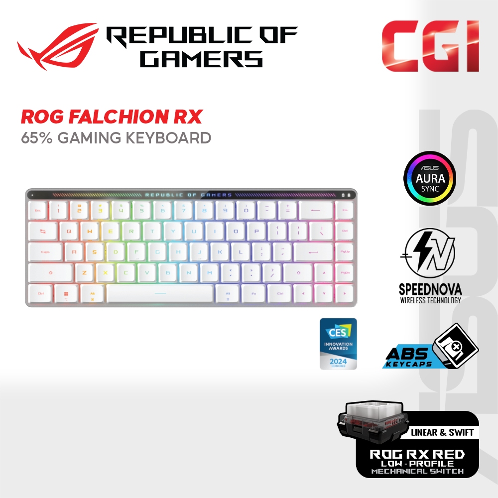 Asus M603 Red Switch ROG Falchion RX Low Profile 65% Compact SpeedNova ...