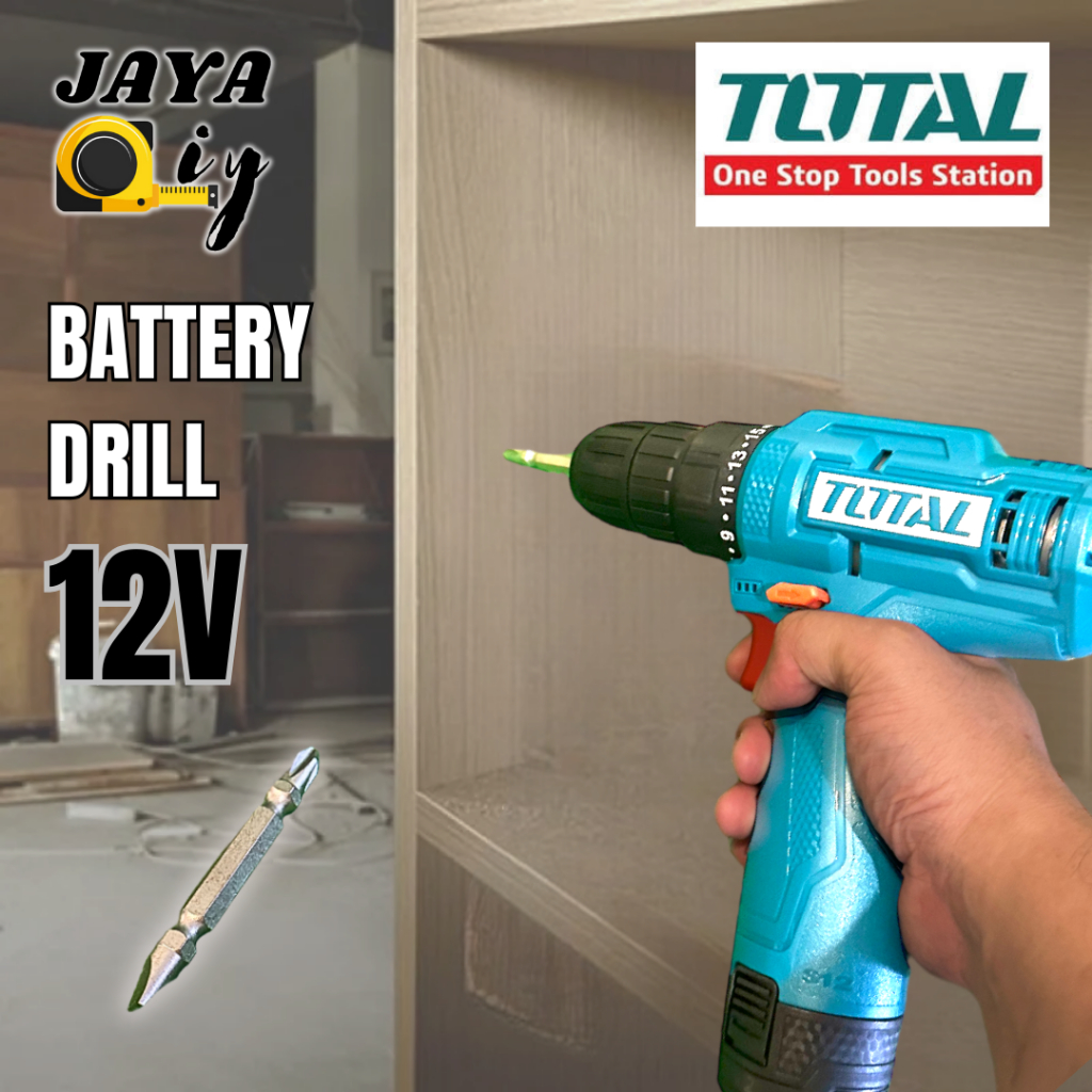 TOTAL 12V Li-ion Cordless Drill battery drill TDLI12428 | Shopee Malaysia