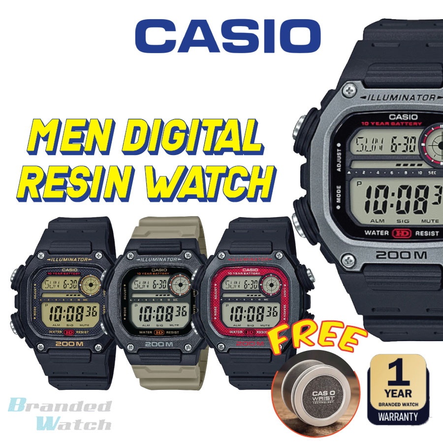 CASlO Man Digital Black Resin Band Watch DW-291H-1A DW-291H NEW MODEL ...