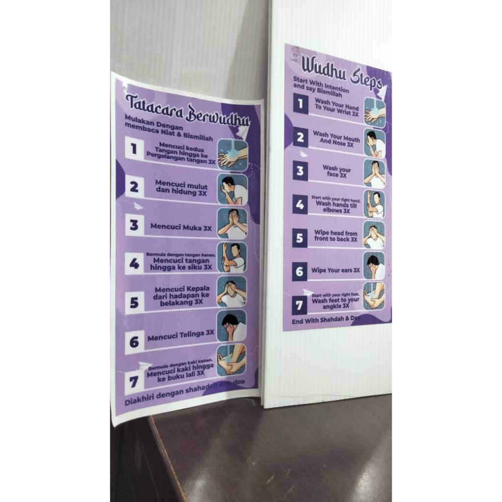 STICKER WUDHU SEBAGAI PANDUAN UNTUK ANAK-ANAK | Shopee Malaysia
