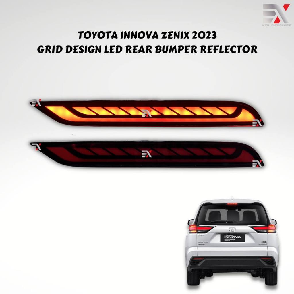 TOYOTA INNOVA ZENIX 2023 REAR BUMPER REFLECTOR - GRID DESIGN | Shopee ...