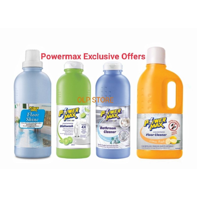 Cosway PowerMax Cleaner (Floor Shine/Dishwash/Bathroom Cleaner/Citrus ...