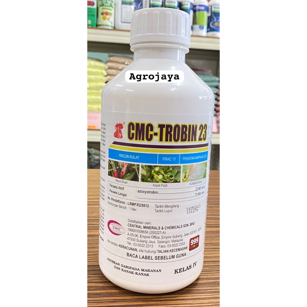 CMC TROBIN 23 1liter/500ML Azoxystrobin 22.94 % Racun Kulat Reput Buah ...