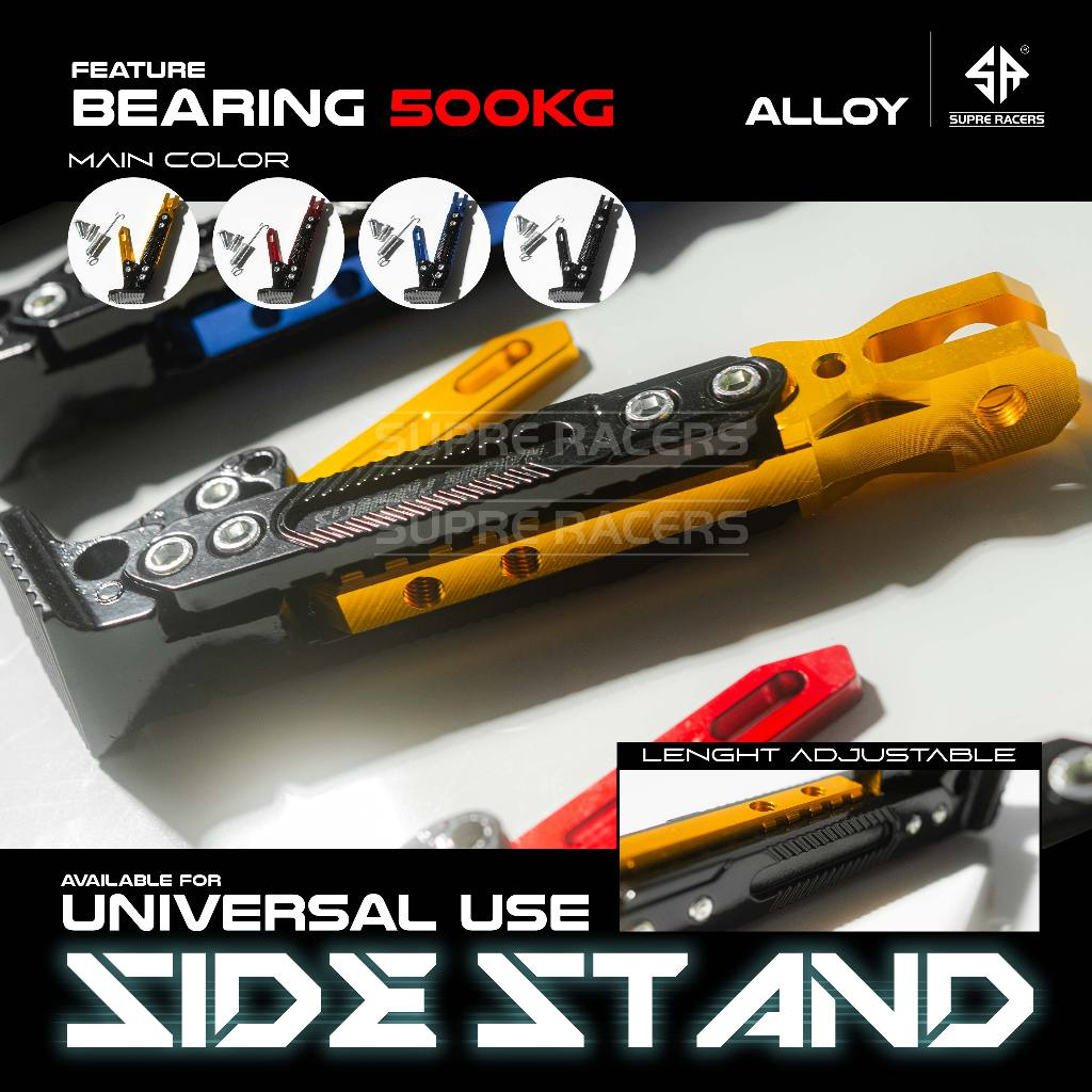 Universal Use I Side Stand I Adjustable Height Foot Bracket Kickstand ...