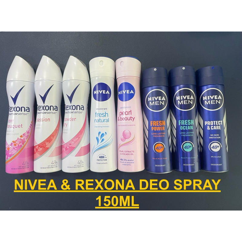 NIVEA / REXONA DEODORANT SPRAY 150ML | Shopee Malaysia