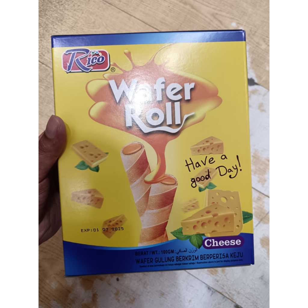 RICO CHEESE/CHOCOLATE WAFER ROLL 100GM **WITH FREE GIFT | Shopee Malaysia