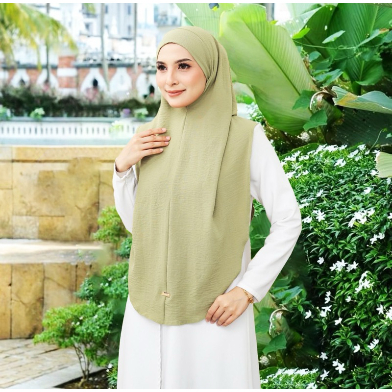 tudung khimar umrah labuh bidang 52 || material cey ironless | Shopee ...