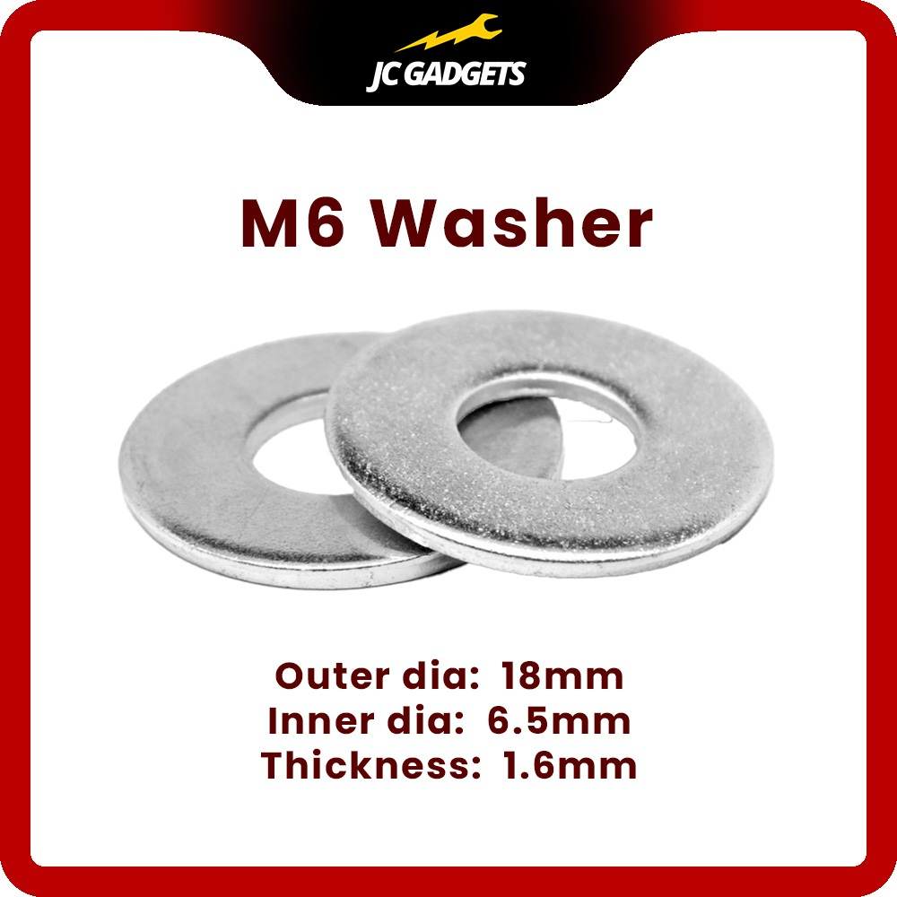 Flat Washer M6 Washers Plain Washer Gaskets | Shopee Malaysia
