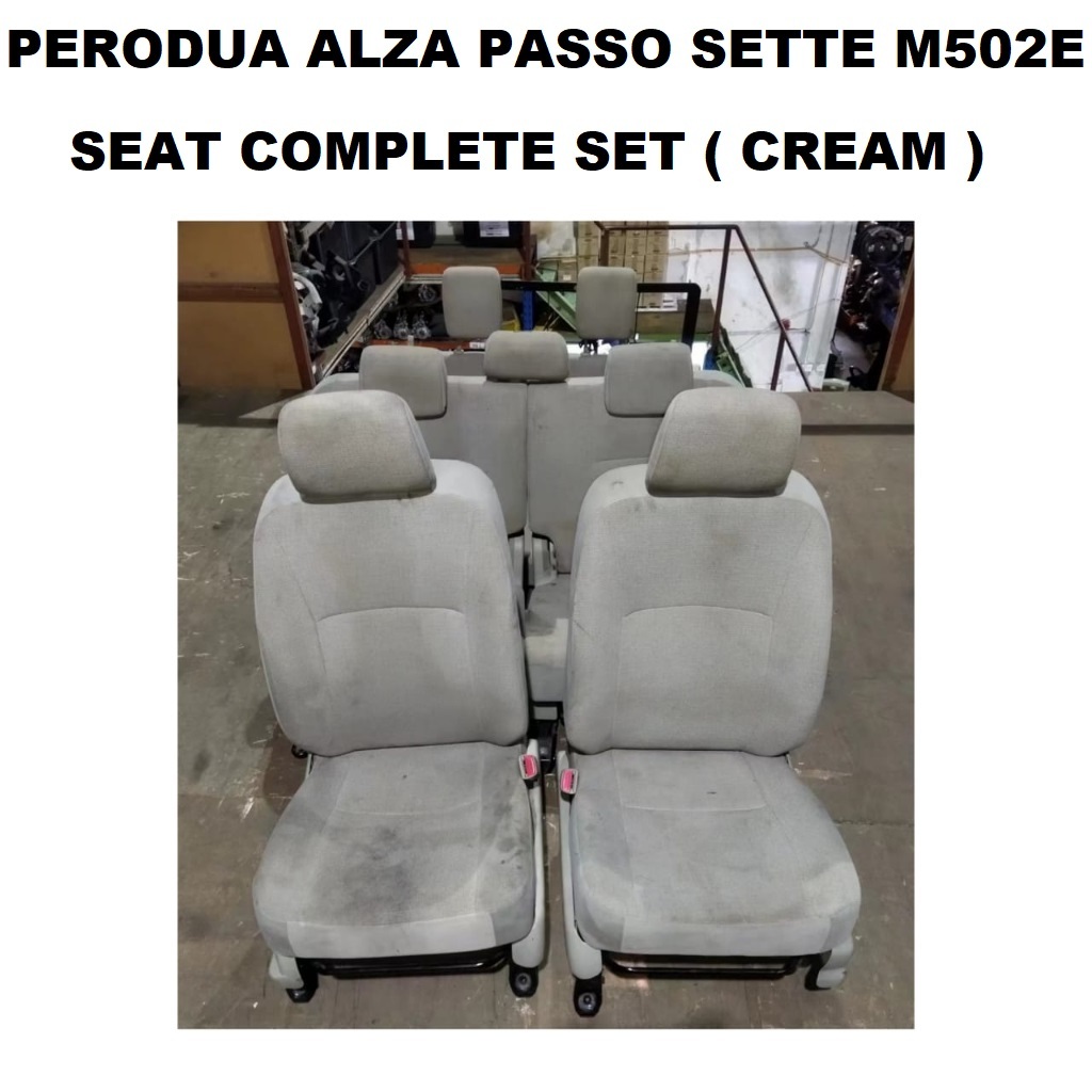 Perodua Alza Passo Sette M502E Seat Complete Set ( Cream ) / Car ...