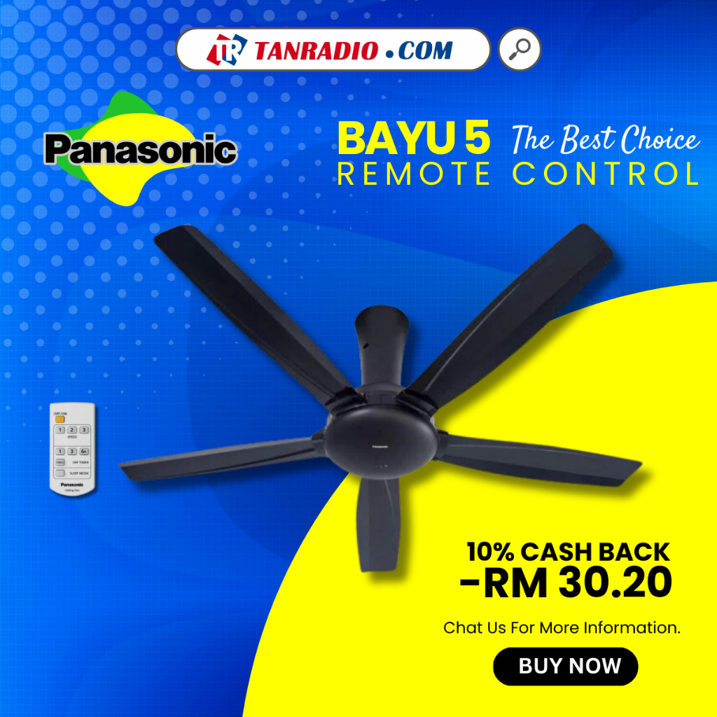 【SPECIAL OCTOBER】 Panasonic BAYU4 BAYU5 WHITE BLACK With Remote Ceiling ...