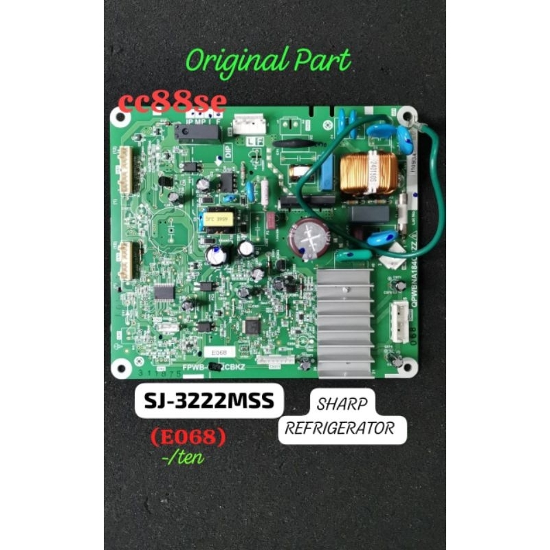 SHARP REFRIGERATOR MAIN CONTROL PCB BOARD ORIGINAL SJ-3222MSS SJ3222MSS ...