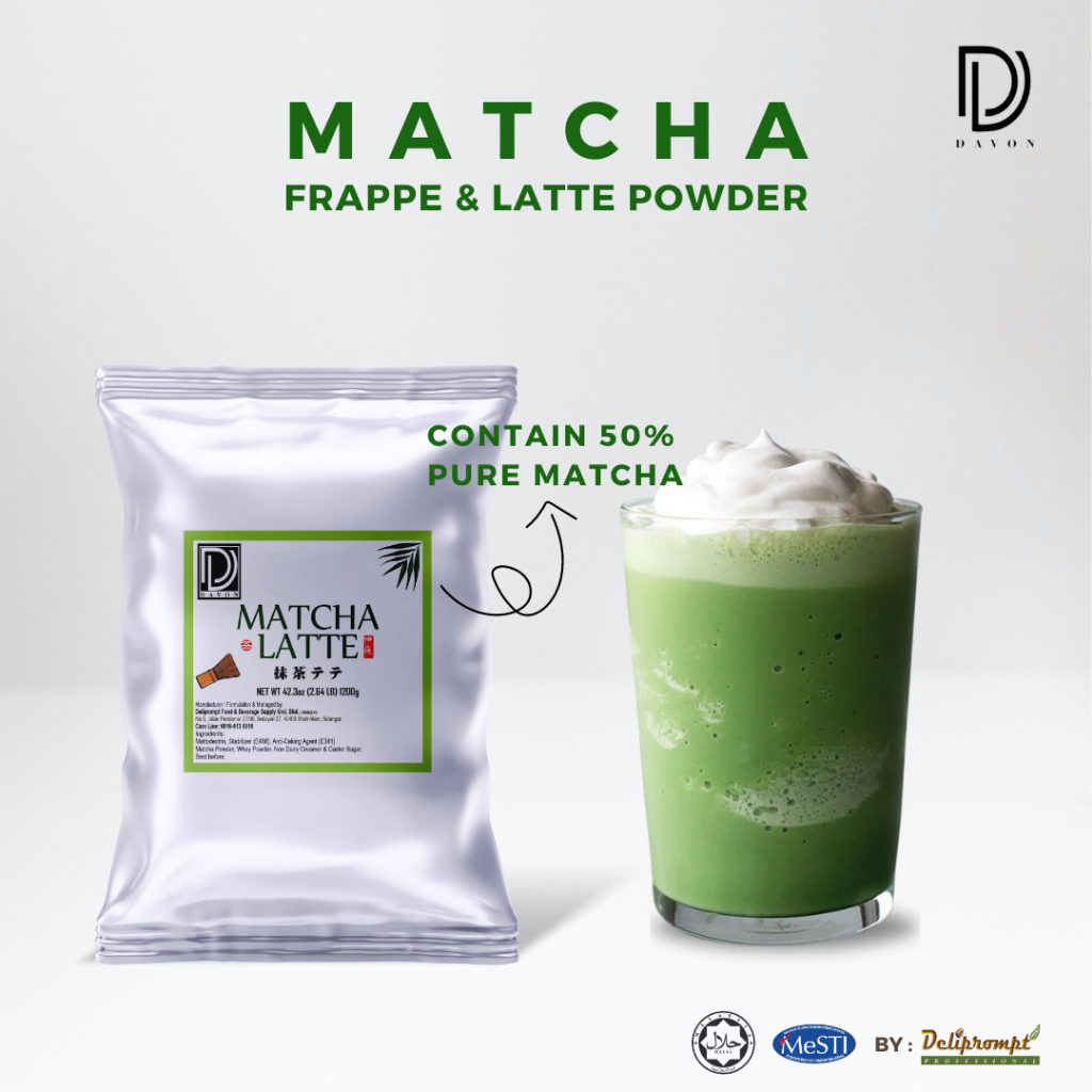 Davon Frappe & Latte Powder - Japanese Matcha Premix 500g or 1kg ...