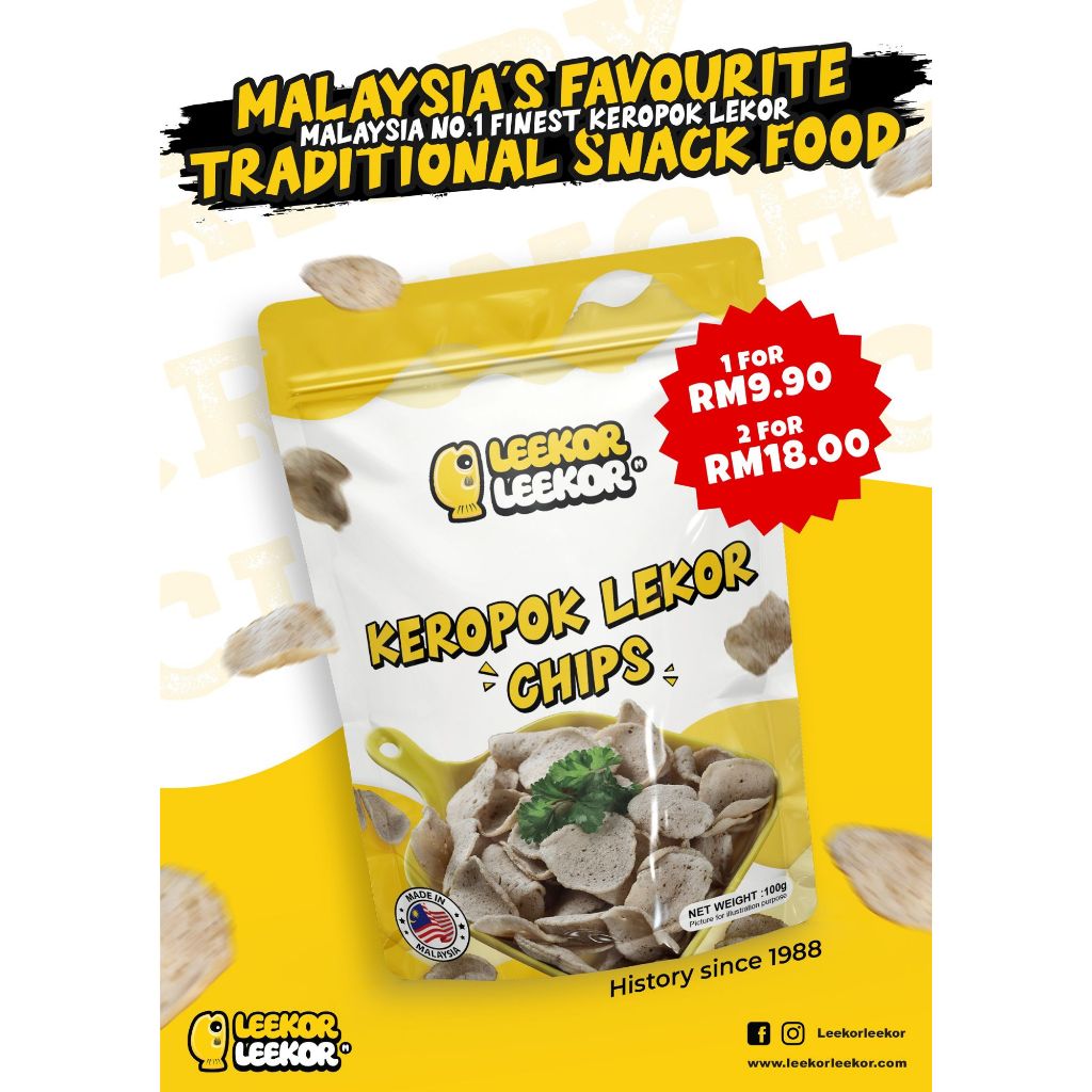 [Buatan Malaysia] Keropok Lekor Chips by Leekor Leekor | Shopee Malaysia