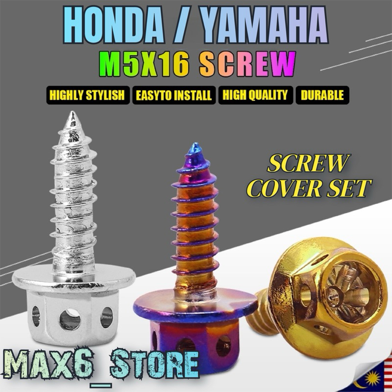 Yamaha Honda Screw Cover Set Skru Coverset Body Benang Kasar NVX Y16 ...