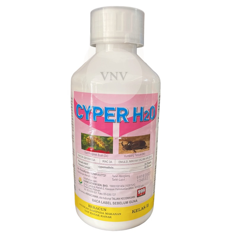 Cyper H20 Cypermethrin 1L Racun Ulat Pengorek Buah Dan Kumbang Tanduk ...