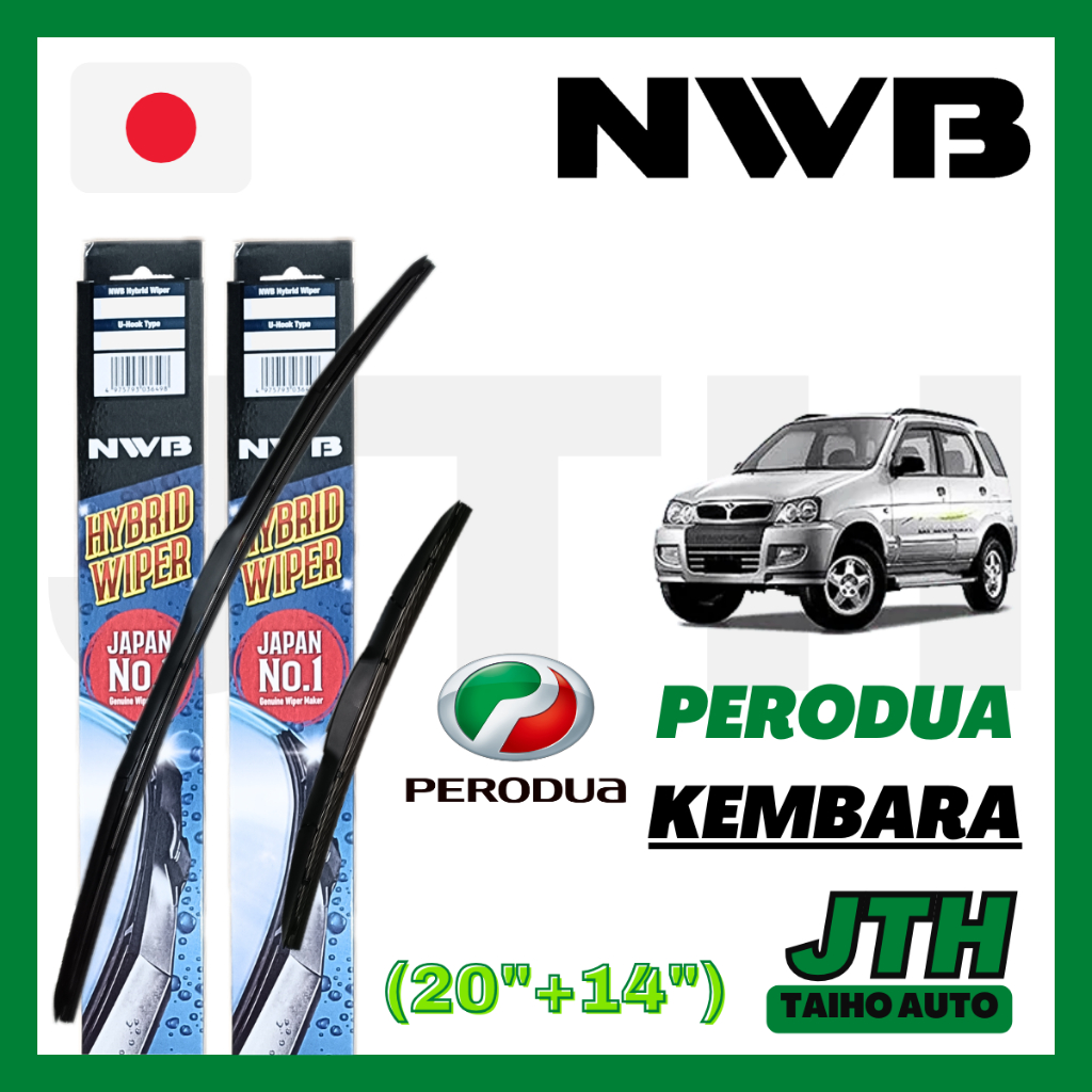 TAIHOAUTO NWB Wiper Blade Set Perodua Kembara 20"+14" Wiper Kembara Wiper Blade Perodua Kembara ...