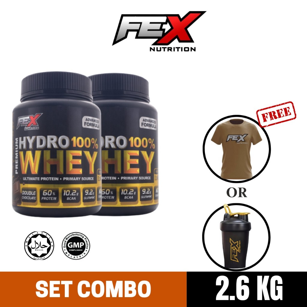PREMIUM PROTEIN HYDROWHEY , FEX NUTRITION, 100% ORIGINAL FREE BAJU ...