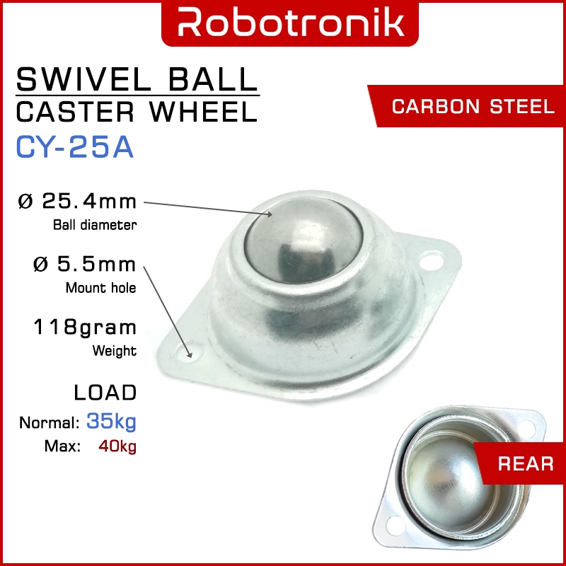 Universal Wheel (Castor / Caster) W420 / N20 Steel Ball Bull's-eye Bull ...