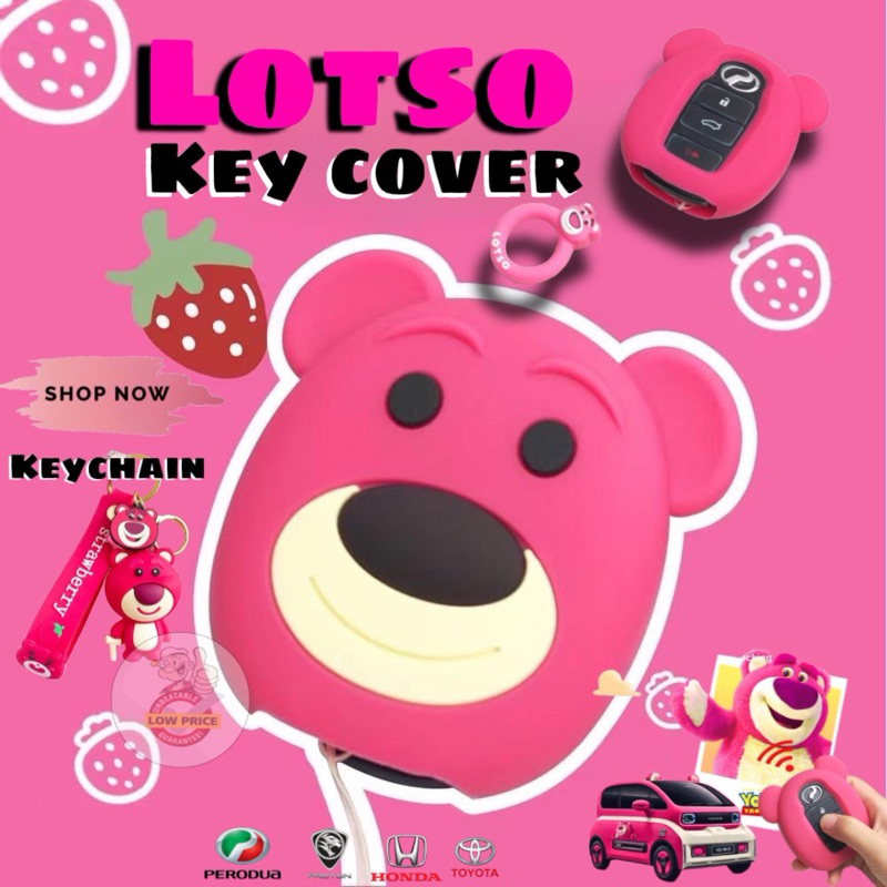Lotso Car Alarm Remote Smart Keyless Cartoon Key Cover Sarung Kunci ...