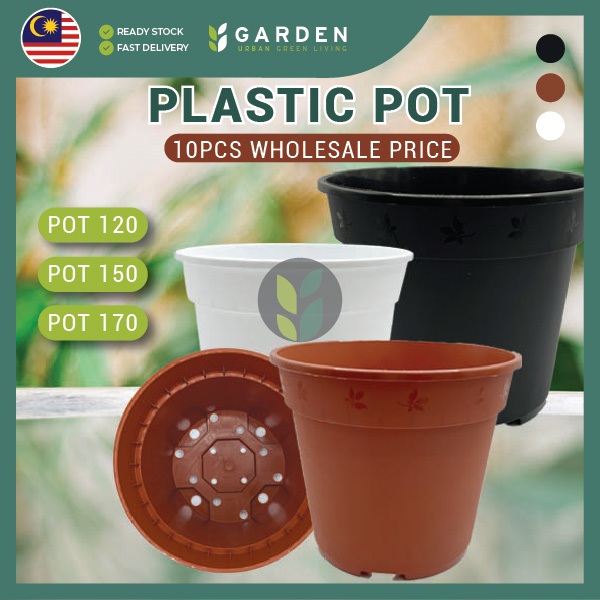 10pcs Wholesale [Thicken] 12cm 15cm 17cm Plastic Flower Pot Plant Small ...