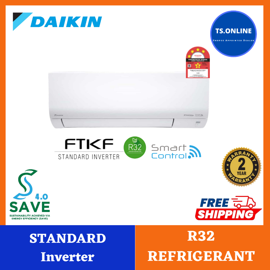 Free Shipping Daikin New R32 Standard Inverter Ftkf Series 1 0hp 2