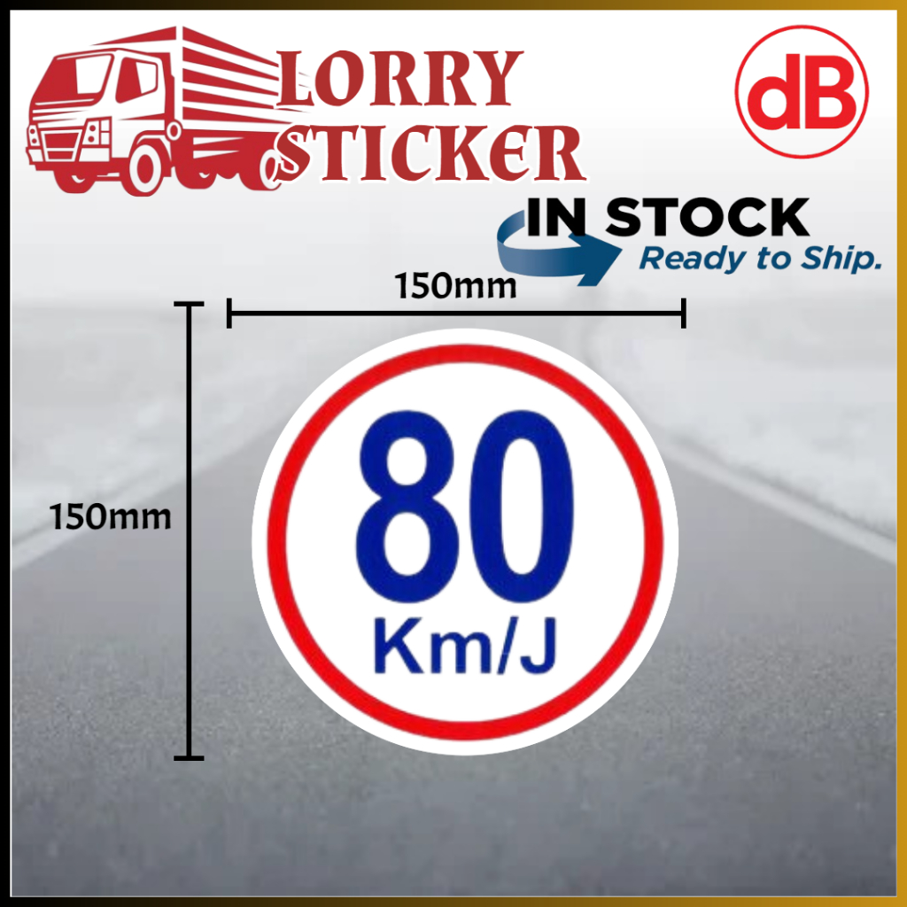 (Ready Stock ) Lorry Sticker 80Km/J (150mm x 150mm) | Shopee Malaysia