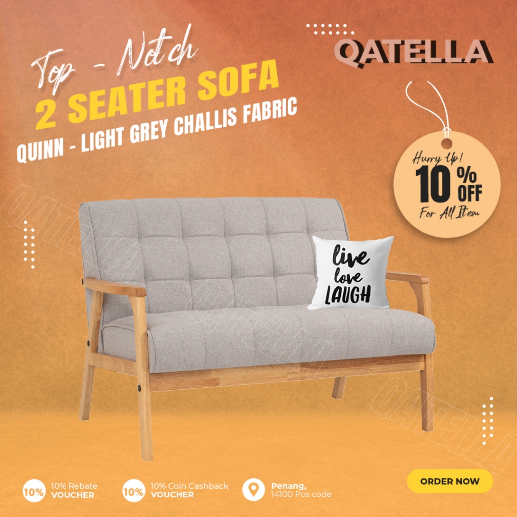 Qatella (Europe Export Quality) Quinn and Quentin 2 seater sofa/Seater Sofa Set/1+2+3 SofaSet/PU ...