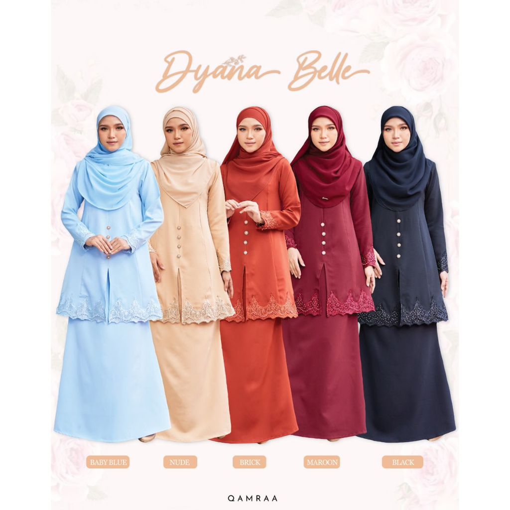 Dyana Belle by Qamraa Lace Kurung Daily Wear BF Wudhu Friendly Kebarung ...