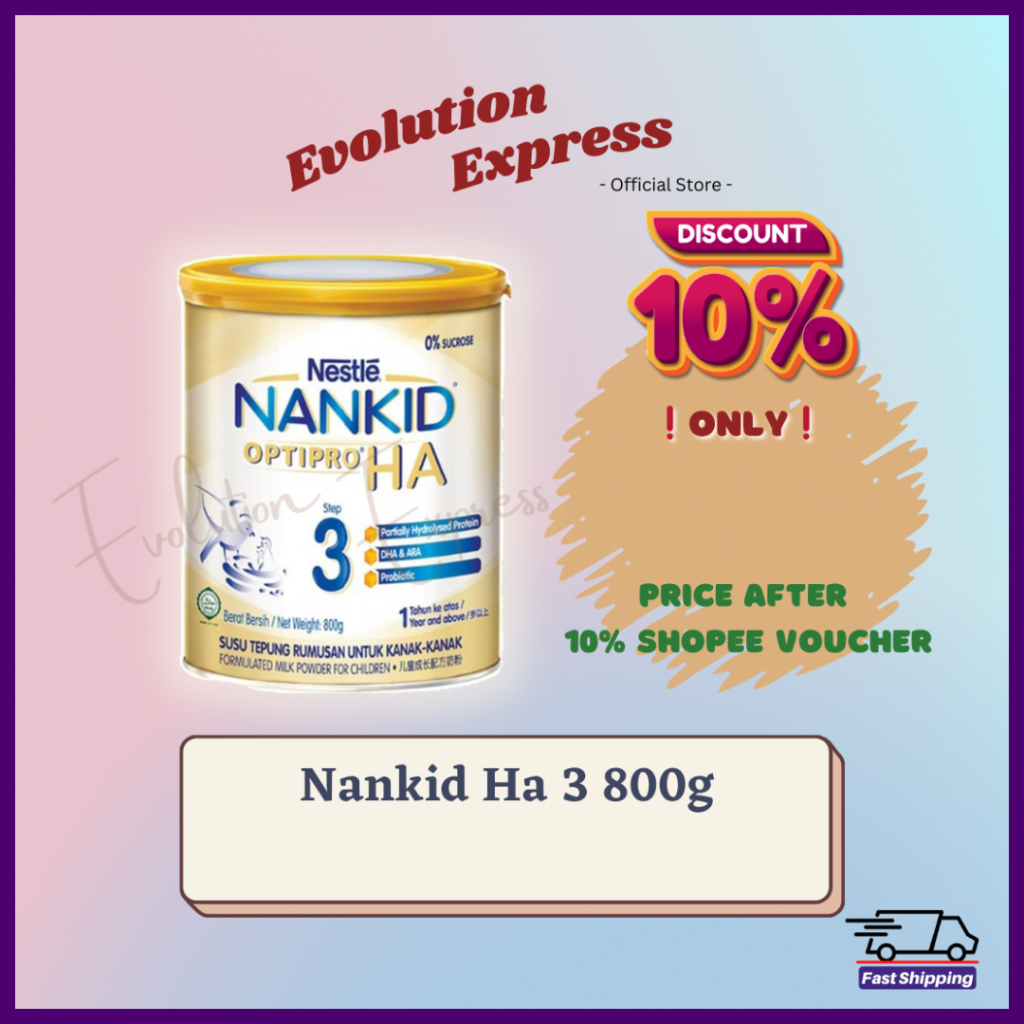 Nestle Nankid Optipro HA Stage 3 Hypoallergenic Milk Formula 800g (1 ...