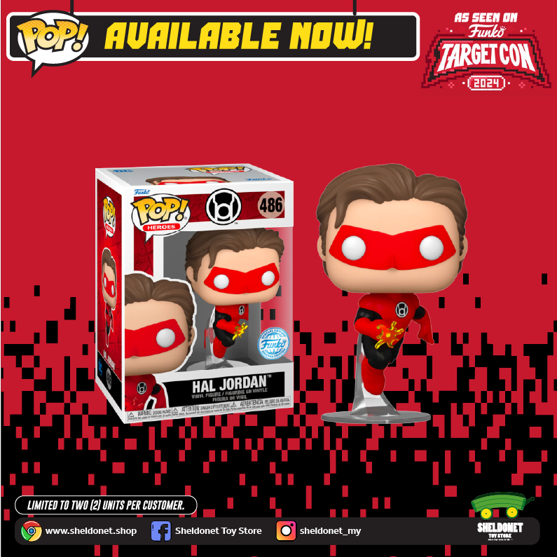Funko Pop! Heroes: DC - Hal Jordan (Red Lantern) [Exclusive] (As Seen ...