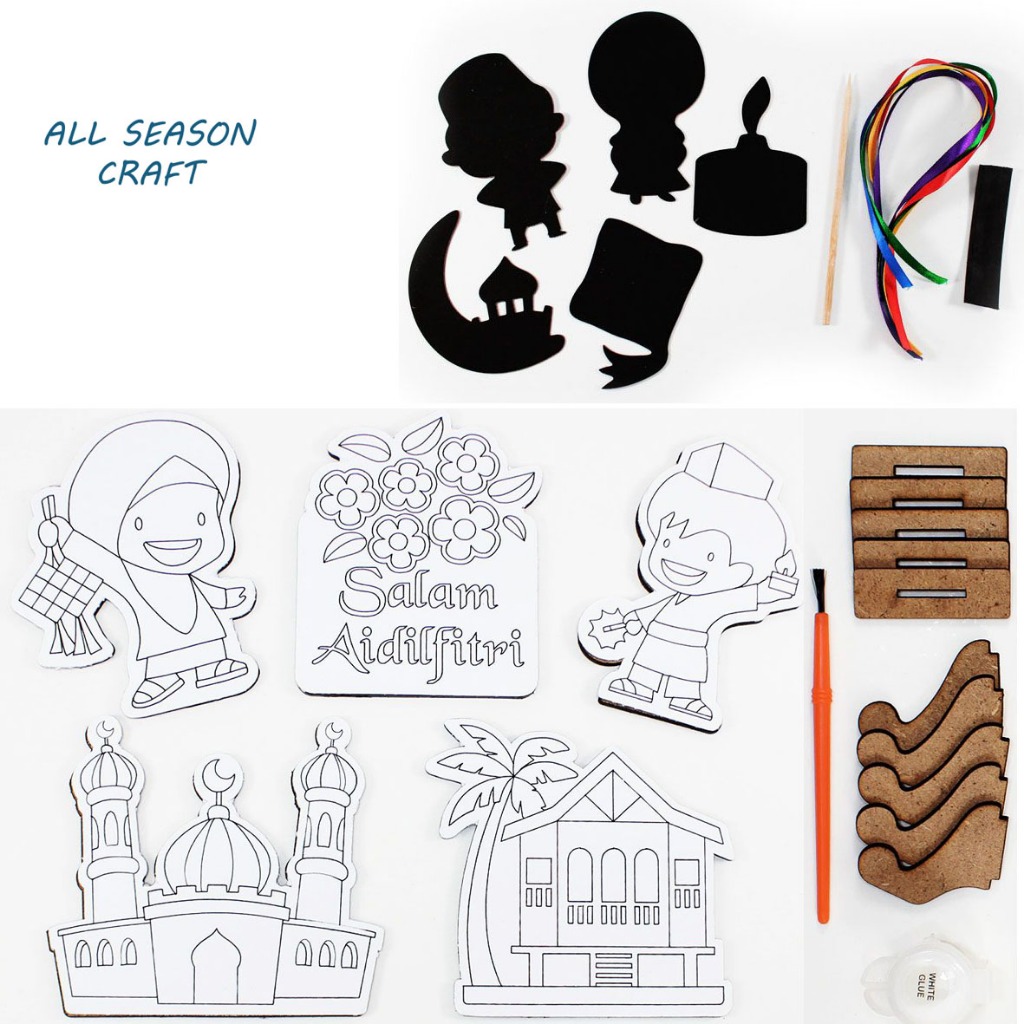 Raya Art Craft Wooden Raya Stand /Scratch Art Educational Art Craft for ...