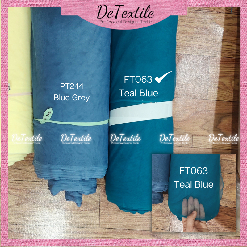 DeTextile Premium Tulle Bridal Soft Net Kain Net Lembut Murah Bidang ...
