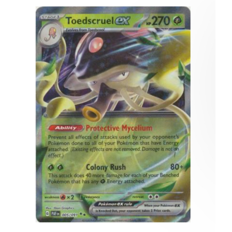 Pokemon TCG - Scarlet & Violet | Paldean Fates | Toedscruel ex - 005/ ...