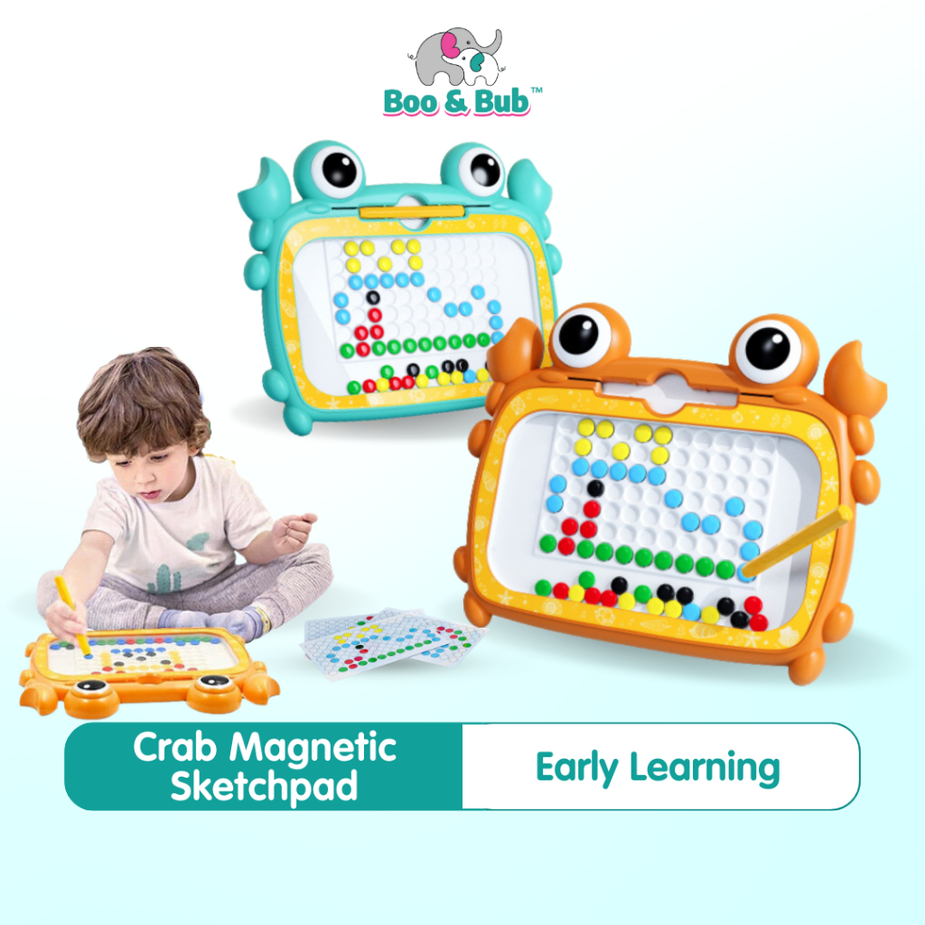 Boo&Bub Crab Drawing Board Kids Magnetic Drawing Board Mainan Budak ...
