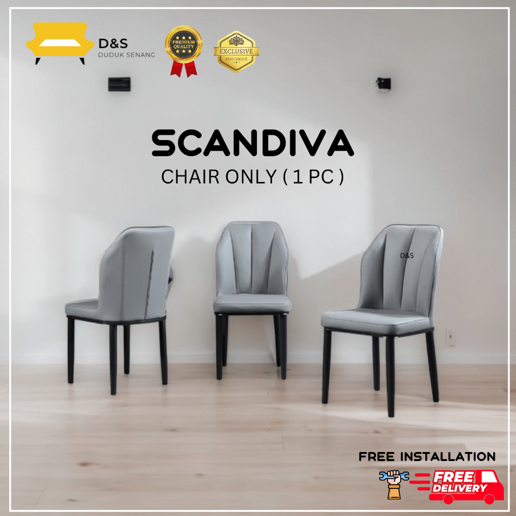 SCANDIVA Dining Chair (1 pcs) / Kerusi Sahaja | Shopee Malaysia